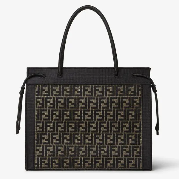 Fendi Magic Shopper Large Ff Embroidered Fabric Shopper